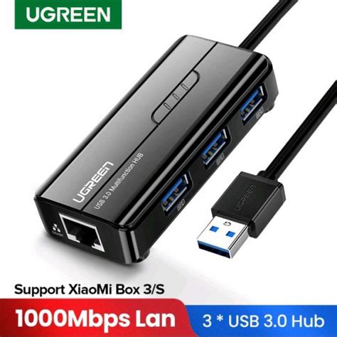 Promo Ugreen Usb Lan Ethernet With Usb 3 0 Ugreen Lan Card Usb Hub 3 Port Diskon 23 Di Seller