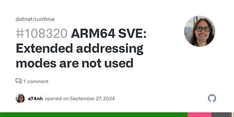 Arm64 Sve Extended Addressing Modes Are Not Used · Issue 108320