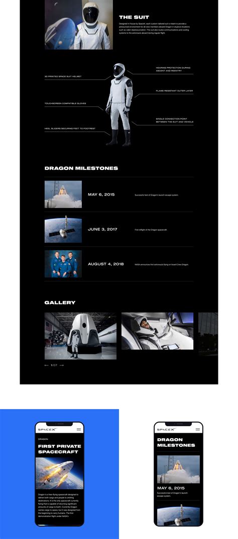 SpaceX Redesign UI UX Behance