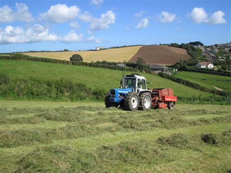 Baling Silage In Salcombe © Richard Weymouth Geograph Britain And Ireland