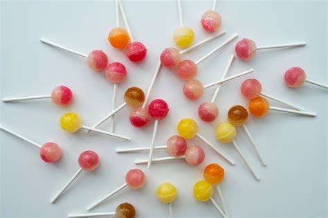 Premium Photo Top View Colorful Ball Lollipops