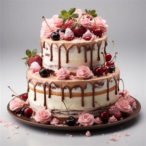 Premium Photo 3 Tier Birthday Cake