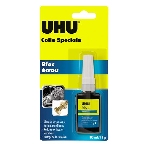 Uhu Colle Spéciale Bloc écrou Colle Universelle Pour Empêcher Le
