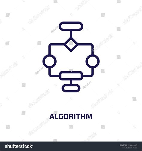 algorithm icon seo collection thin linear stock vector royalty free