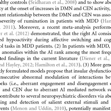 Default Mode Network Salience Network And Central Executive Network Download Scientific