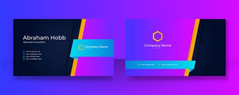 현대 창조적이고 깨끗한 다채로운 명함 디자인 템플릿 트렌디 한 단순한 추상 기하학적 세련된 웨이브 라인이있는 고급 우아한 명함 디자인 배경 벡터 일러스트 레이 션 0명에