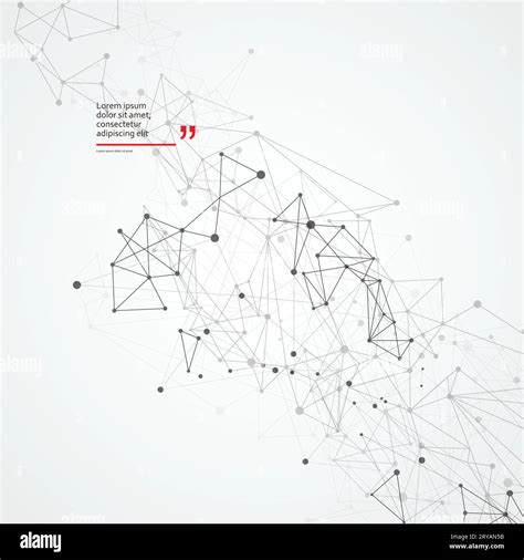 Beautiful Structure Molecules Line Art Pattern With Connect Dots And Lines Connect For Concept