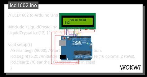 Lcd1602 Scrolling Wokwi ESP32 STM32 Arduino Simulator