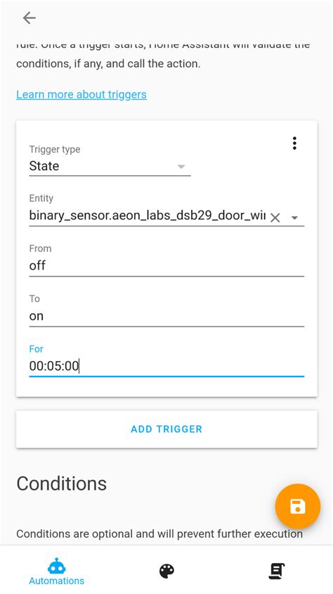 help with automation trigger binary sensor for a time period esphome