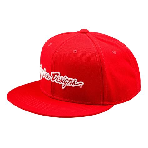 Flat Bill Snapback Signature Team Red Troy Lee Designs
