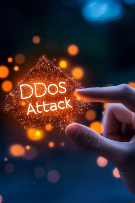 Cybersecurity Threat Ddos Attack In Hologram Businessman Protecting