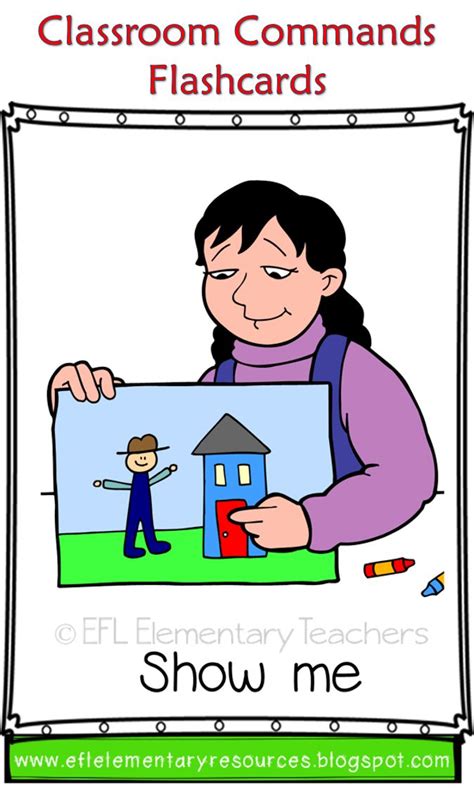 Classroom Commands Flashcards Elementary Special Education Activities Classroom Commands
