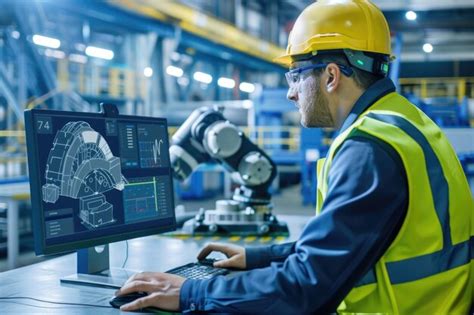 Engineer Uses Cad Software To Design Industrial Machinery Component