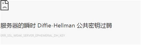服务器显示公共密钥 服务器的瞬时 diffie hellman 公共密钥过弱 csdn博客
