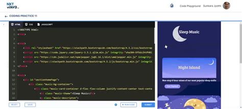 Completed A Music Page Coding Challenge Sunkara Sree Jyothi Posted On