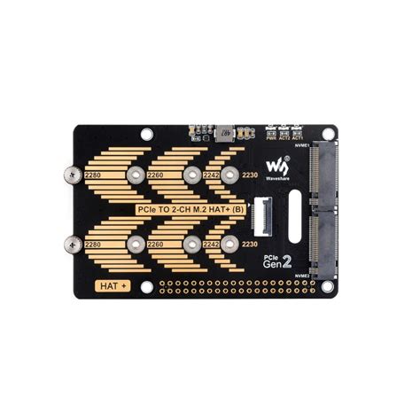 Waveshare PCIe To Ch M Adapter Type B For Raspberry Pi Compatible With