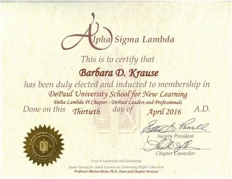 Alpha Sigma Lambda Certificate Pdf