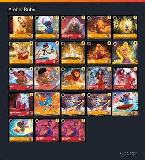 Amber Ruby Lorcana Deck Lorcana Gg