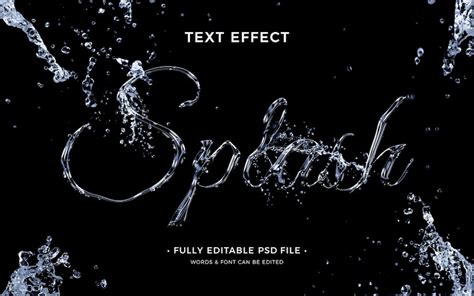 premium psd splash text effect
