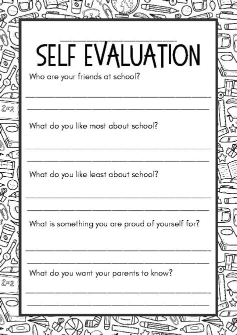 Student Self Reflection By Stellar With Mrsfeller Tpt