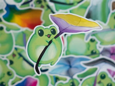 Lgbtq Pride Flag Non Binary Frog Sticker Etsy