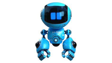 3d Space Robot 4 Blue Model Turbosquid 2150613