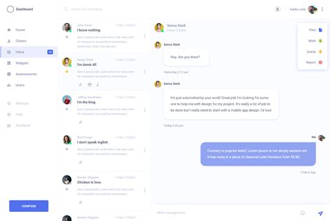Client Inbox Design Behance