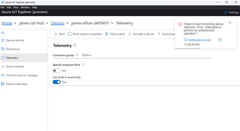 unable to get telemetry for device · issue 573 · azure azure iot