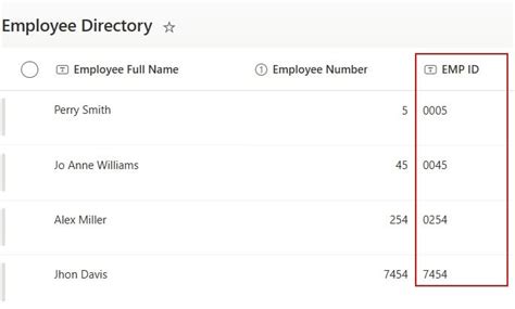 Add Leading Zeros To SharePoint List Column Using Calculated Column