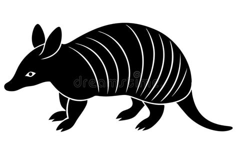 Armadillo Silhouette Vector Illustration Stock Vector Illustration Of Head Smile 341634762