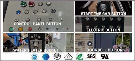 Filn Latching Push Button Switch 19mm 12v 120v Ip68 Waterproof