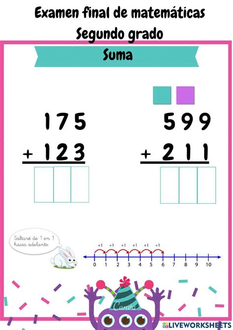 Prueba De Suma Free Interactive Worksheets 1003880