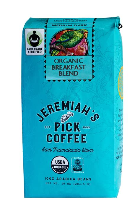 Jeremiahs Pick Coffee Organic Breakfast Blend Medium