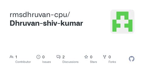 Github Rmsdhruvan Cpudhruvan Shiv Kumar