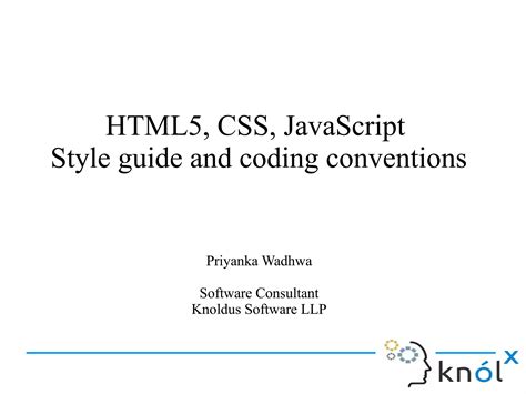 Html5 Css Javascript Style Guide And Coding Conventions Ppt