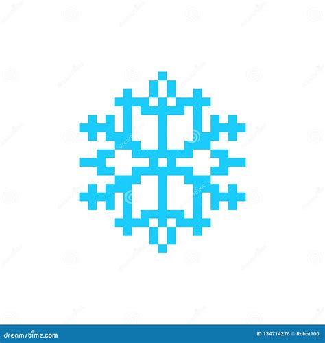Snowflake Pixel Art Icon Pixel Illustration 183752454