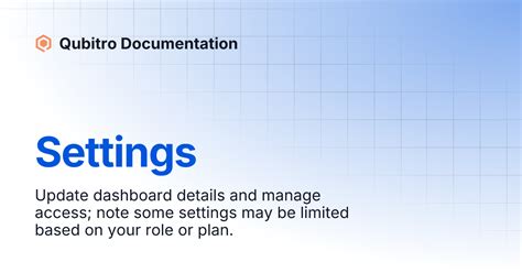 Settings Qubitro Documentation Settings Qubitro Documentation