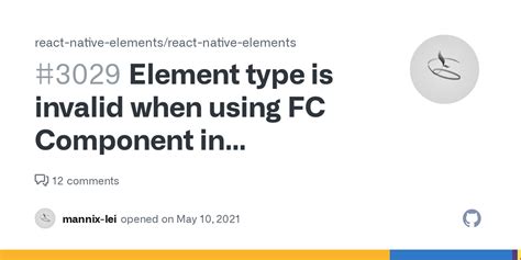 Element Type Is Invalid When Using Fc Component In Inputcomponent Of · Issue 3029 · React