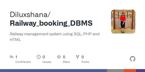 github diluxshana railway booking dbms railway management system