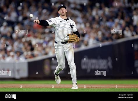 New York Yankees Third Baseman Ryan Mcmahon 19 Throws During The Third Inning Of A Baseball