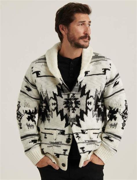 Southwestern Hi Pile Lined Shawl Cardigan Shawl Cardigan Sherpa