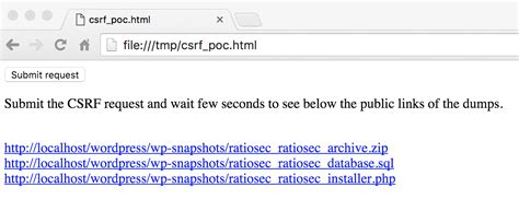 duplicator wordpress plugin code and database dump via csrf