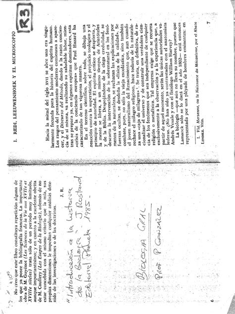 3 Redi Leeuwenhoek Y El Microscopio Pdf