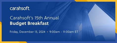 The Annual Rob Efrus Budget Breakfast Is Coming Up This Friday December 13 At Our Conference