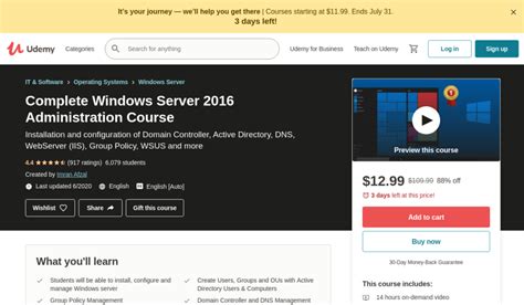 Best Windows Server Courses Classes And Tutorials Online With Certificate