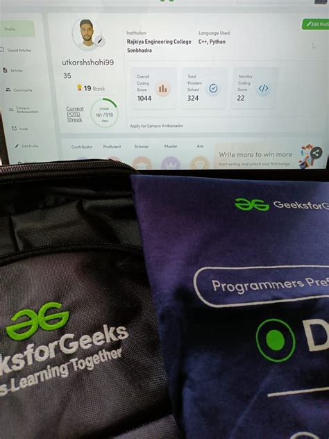 Utkarsh Shahi On Linkedin Geeksforgeeks Codingachievement