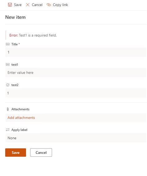 Making A Field Mandatory Based On Another Field In Sp Modern List