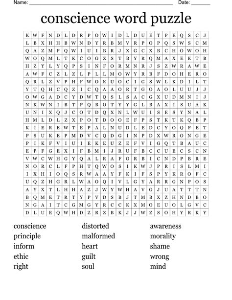 Word Search Conscience
