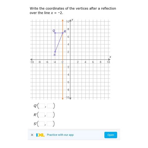 Solved Write The Coordinates Of The Vertices After A