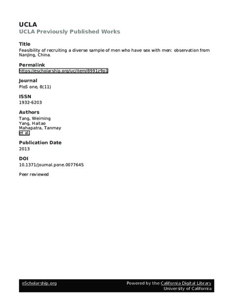 Pdf Implementation Of Web Based Respondent Driven Sampling Among Men